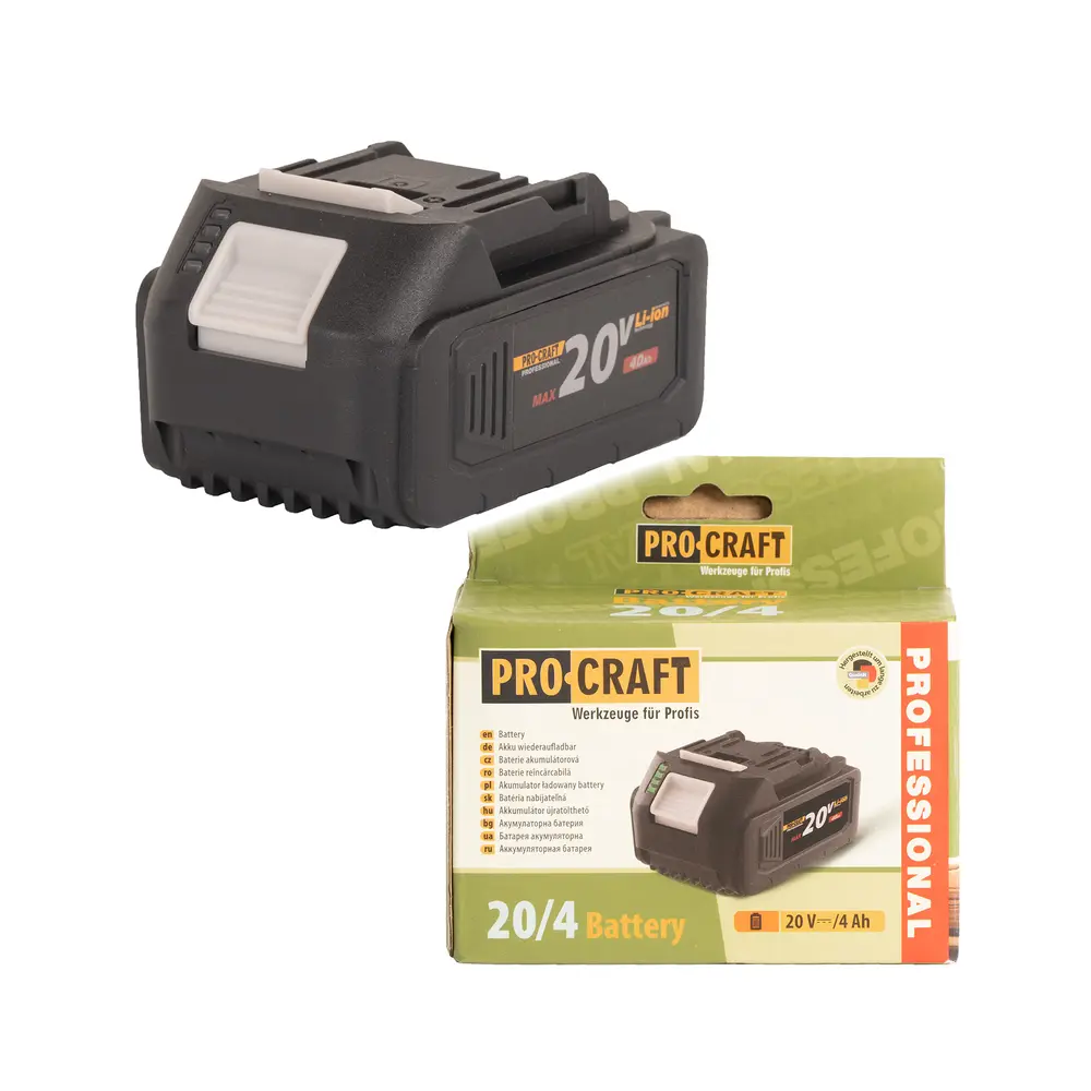 Akumulátor 20V Li-ion, 4000mAh Procraft 20/4 | 20/4 - ZEMO ...